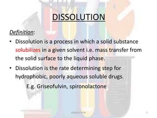 Dissolution