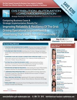 Distribution Automation & Grid Modernization Business Case Summit 2013 ...