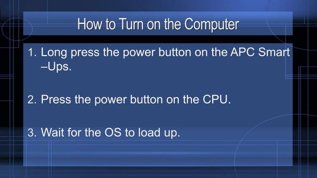 Do's & Don'ts Inside a Computer Lab | PPTX | Computer Peripherals | Computing