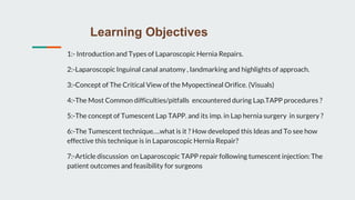 Lap. Tapp Made Easy Using The Innovative Tumescent Technique | PPTX