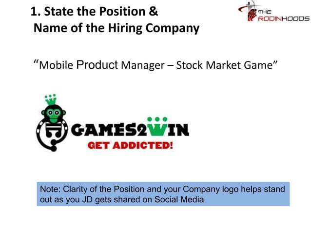 6 Easy Steps to writing that perfect Job Description (JD) | PPT