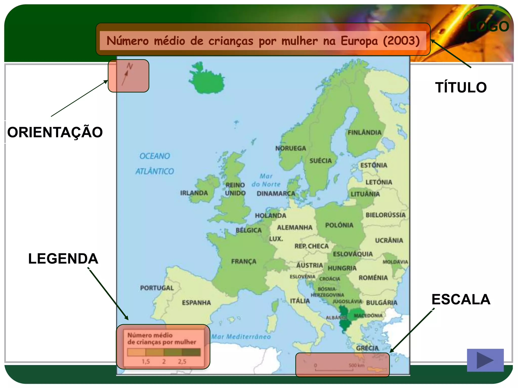 6 elementos de um mapa | PPSX