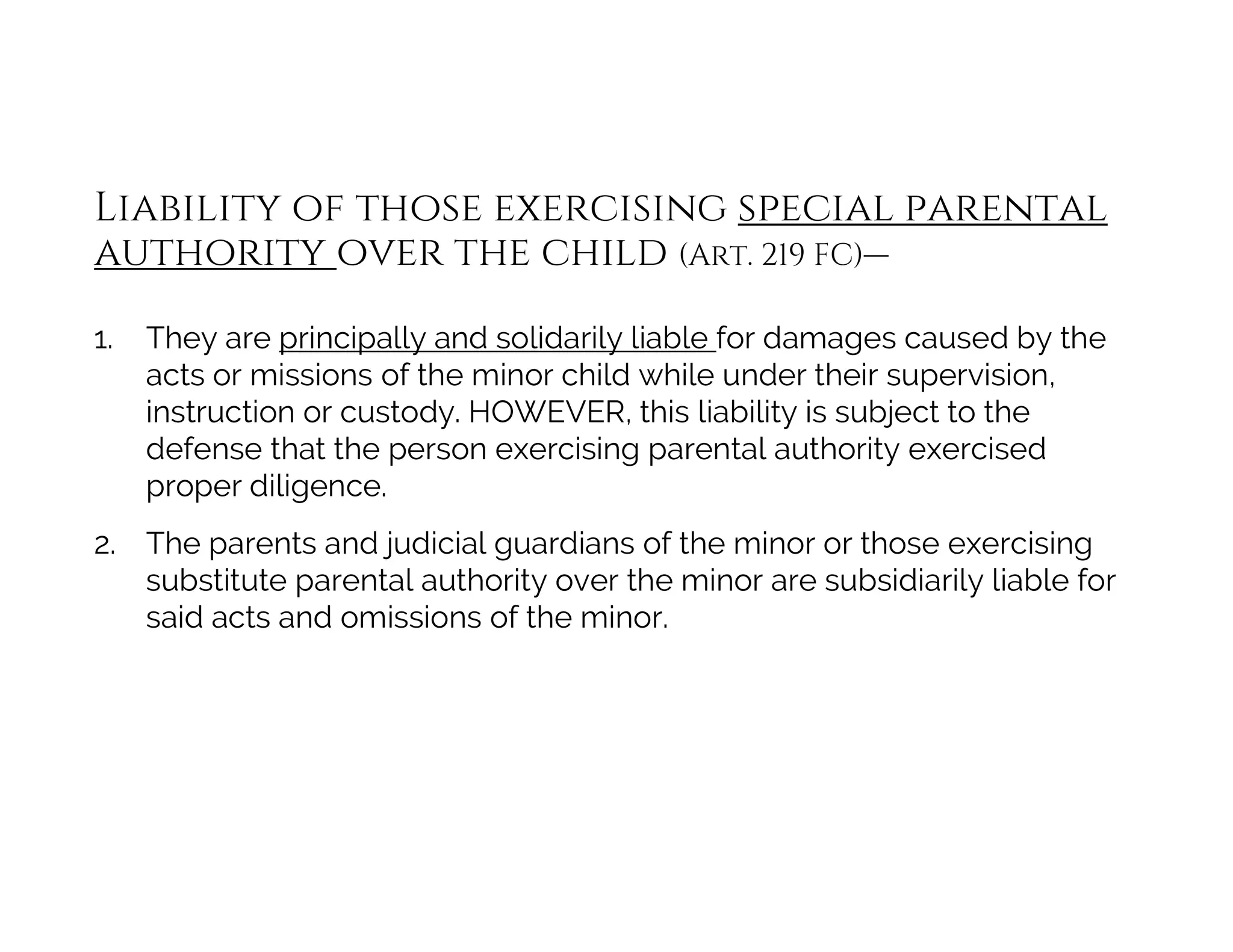 Family Code of the Philippines: Executive Order 209 Title IX Parental ...