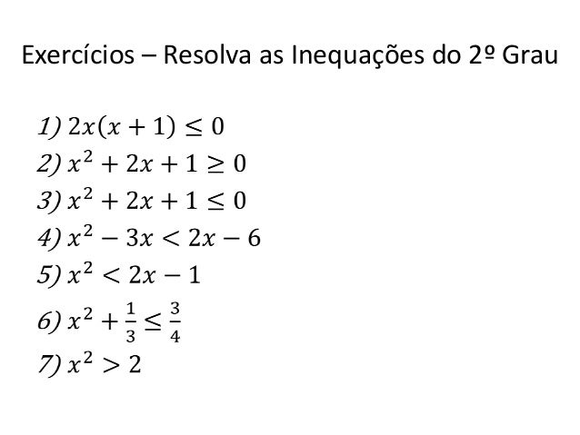 Elementos de Matemática Básica - Equações e Inequações