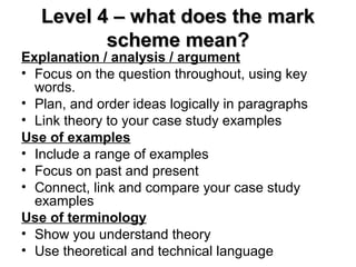 Essay and mark scheme | PPT