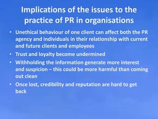 Ethics in PR | PPTX