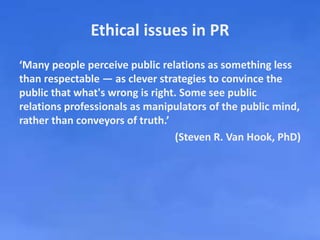 Ethics in PR | PPTX