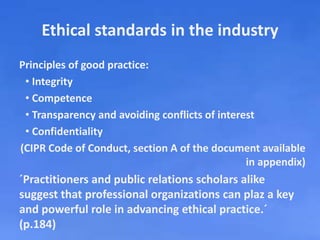 Ethics in PR | PPTX