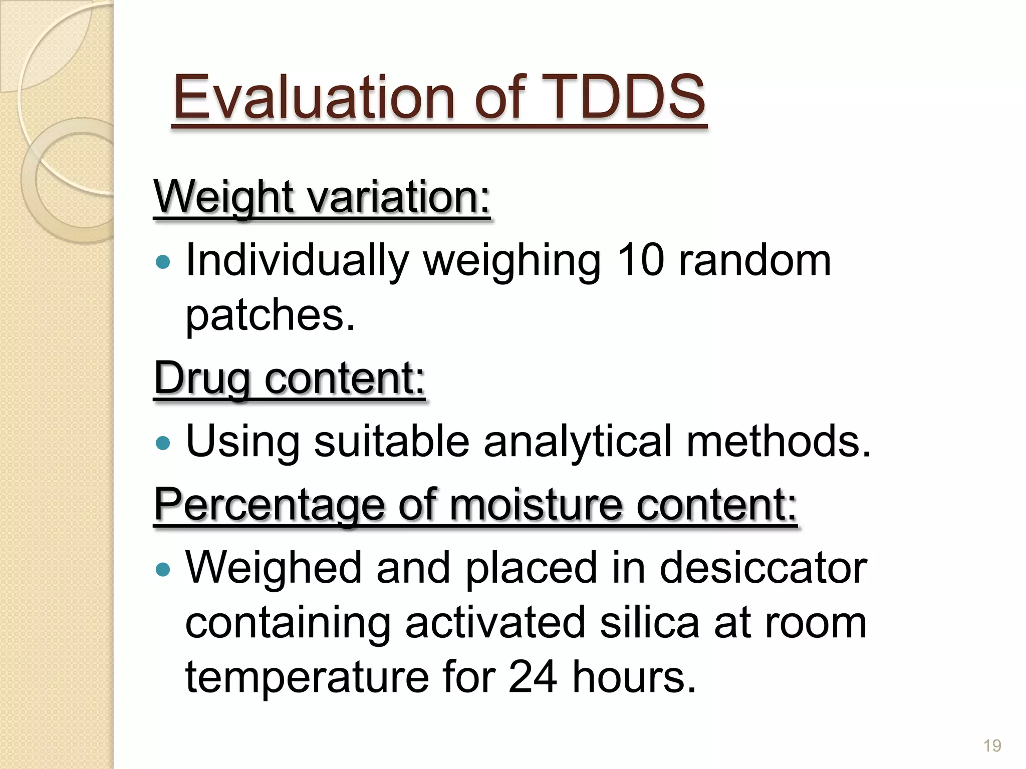 Evaluation of Controlled Drug Delivery Systems | PPTX