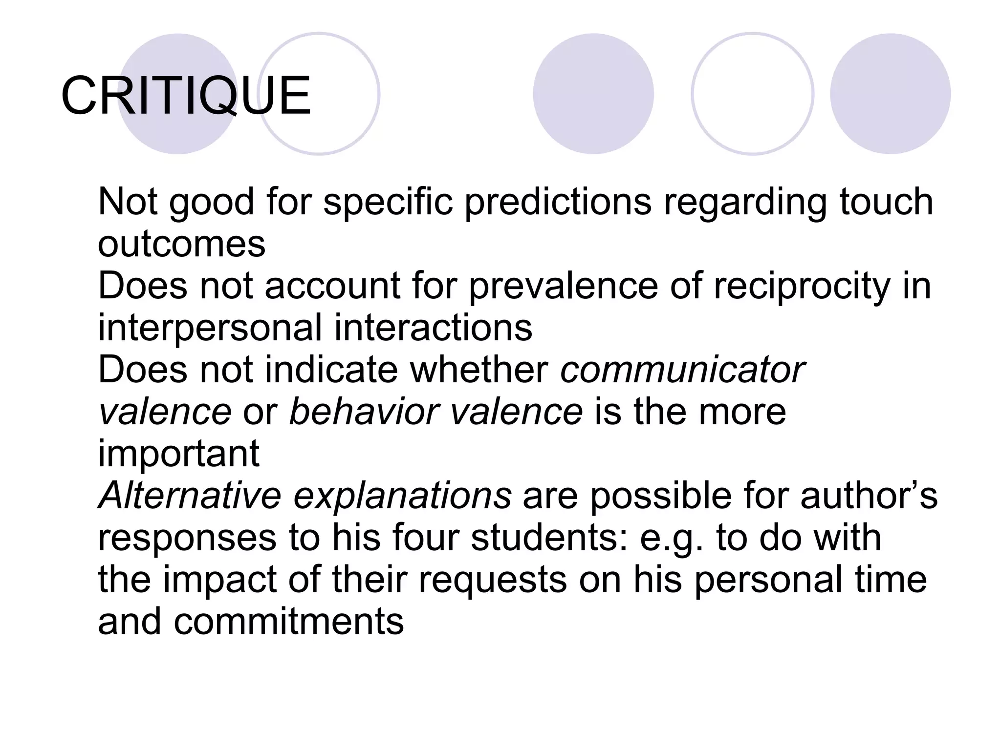 Expectancy Violations Theory | PPT