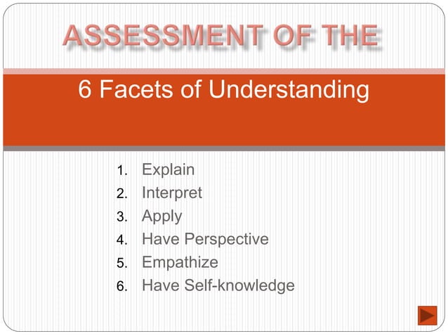 6 facets-of-understanding | PPTX