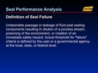 mechanical seal failure modes and classificationa | PPT