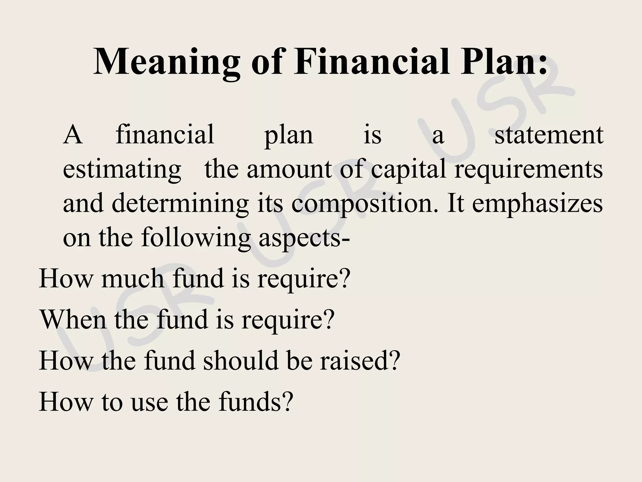 Financial Planning | PPTX