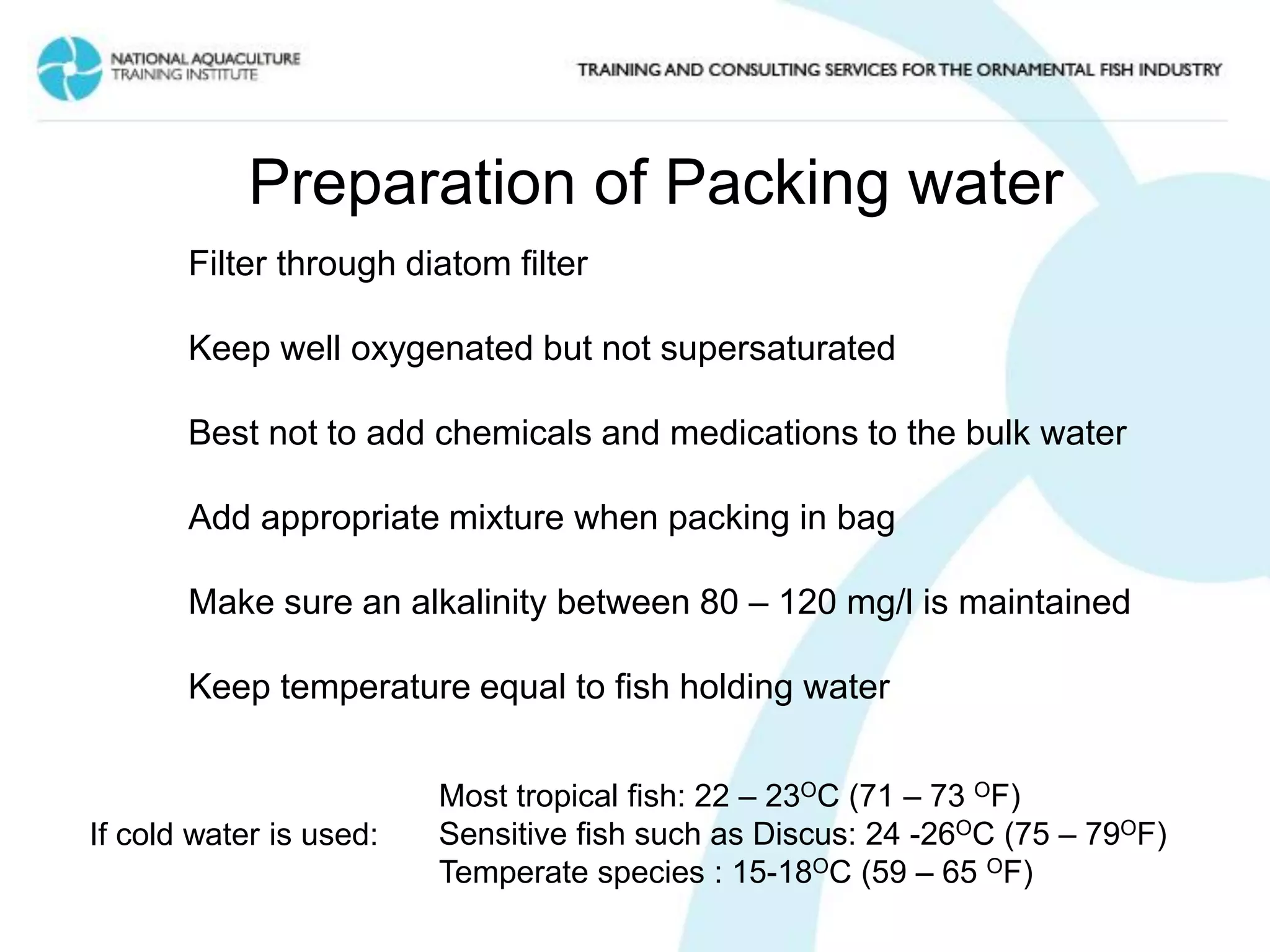 How to pack Aquarium Fish for transportation? | PDF