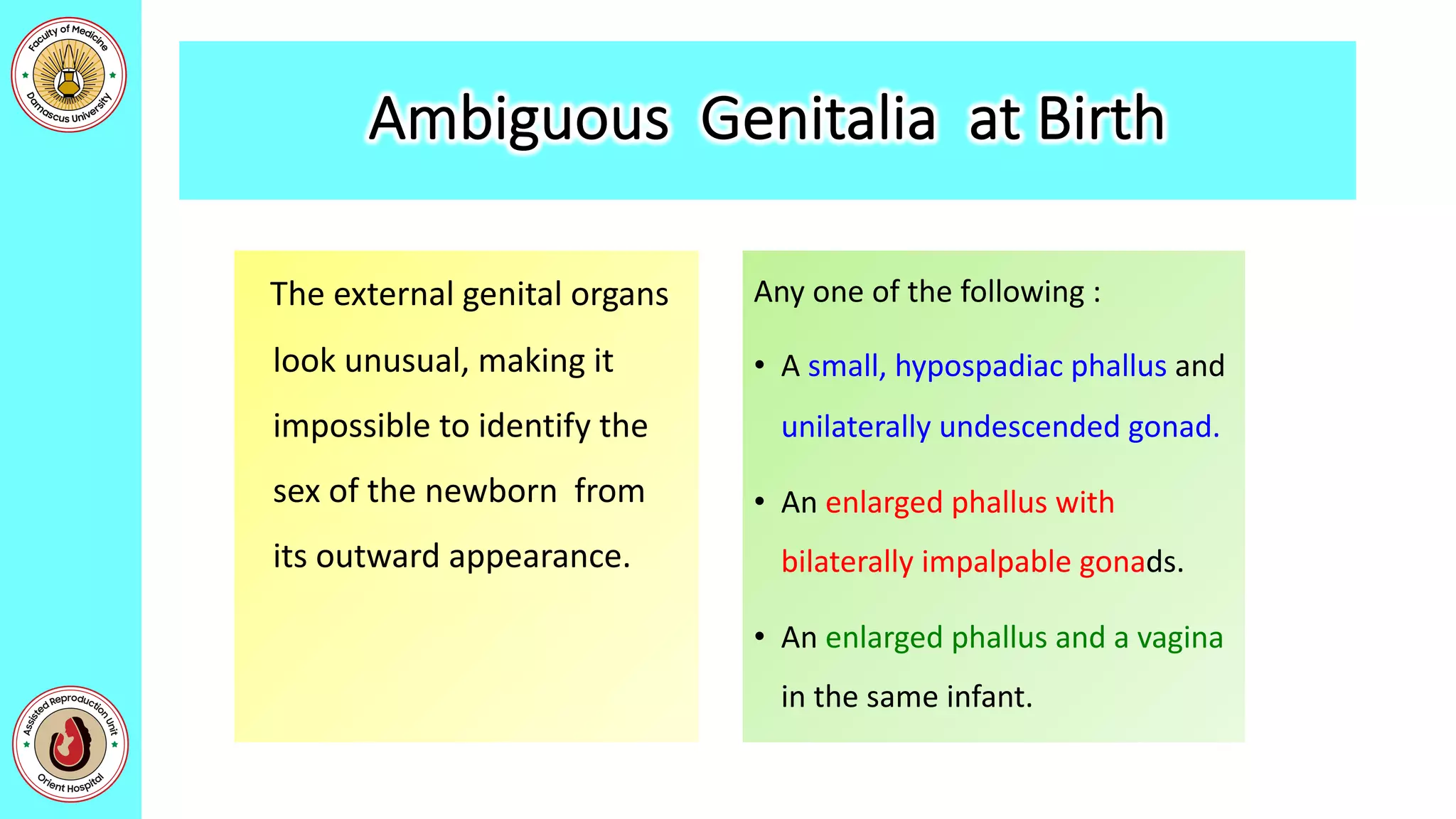 Genital system anomalies (1): Hermaphroditism | PDF