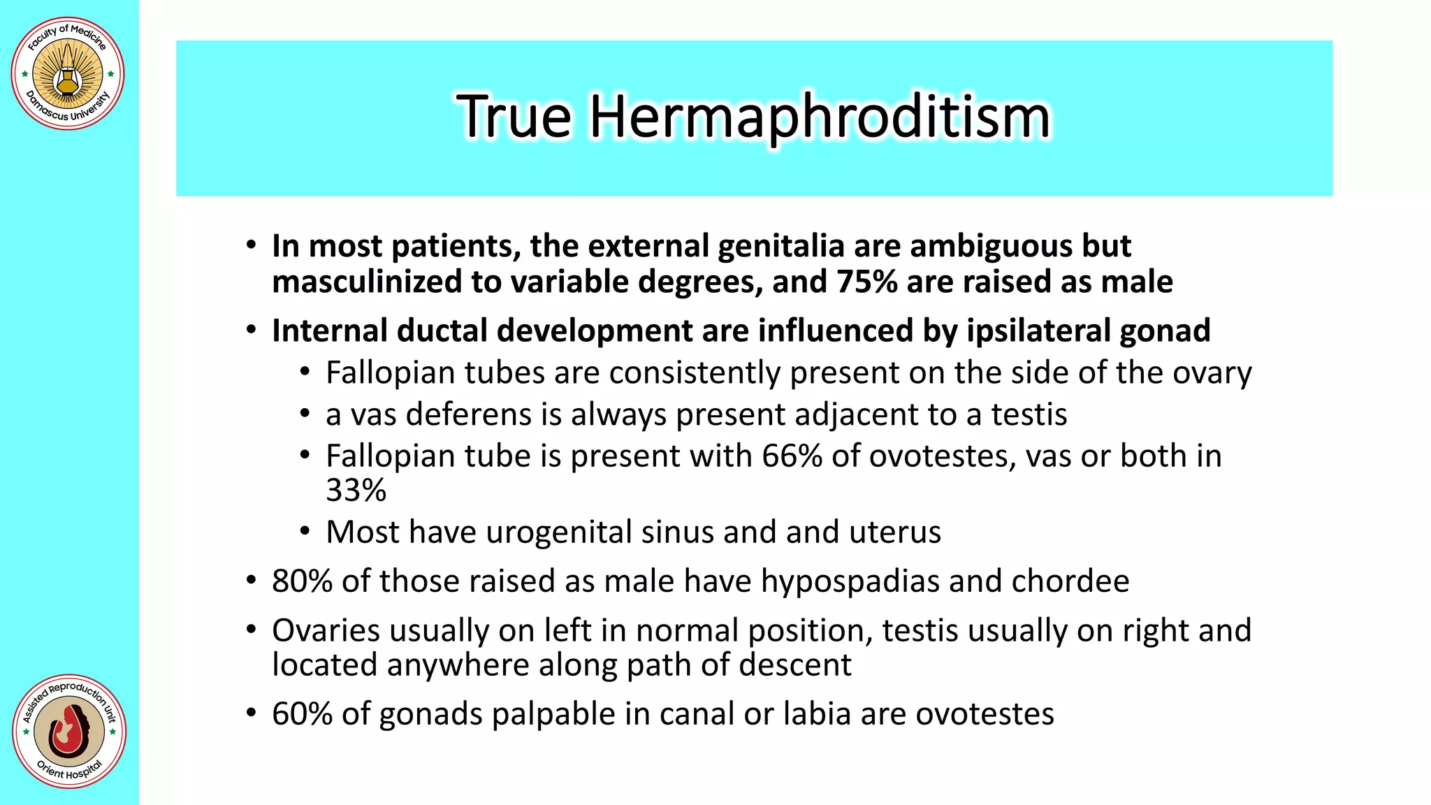 Genital system anomalies (1): Hermaphroditism | PDF