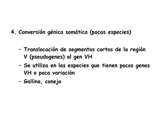 6. genética de la diversidad de inmunoglobulina y receptor de célula t ...