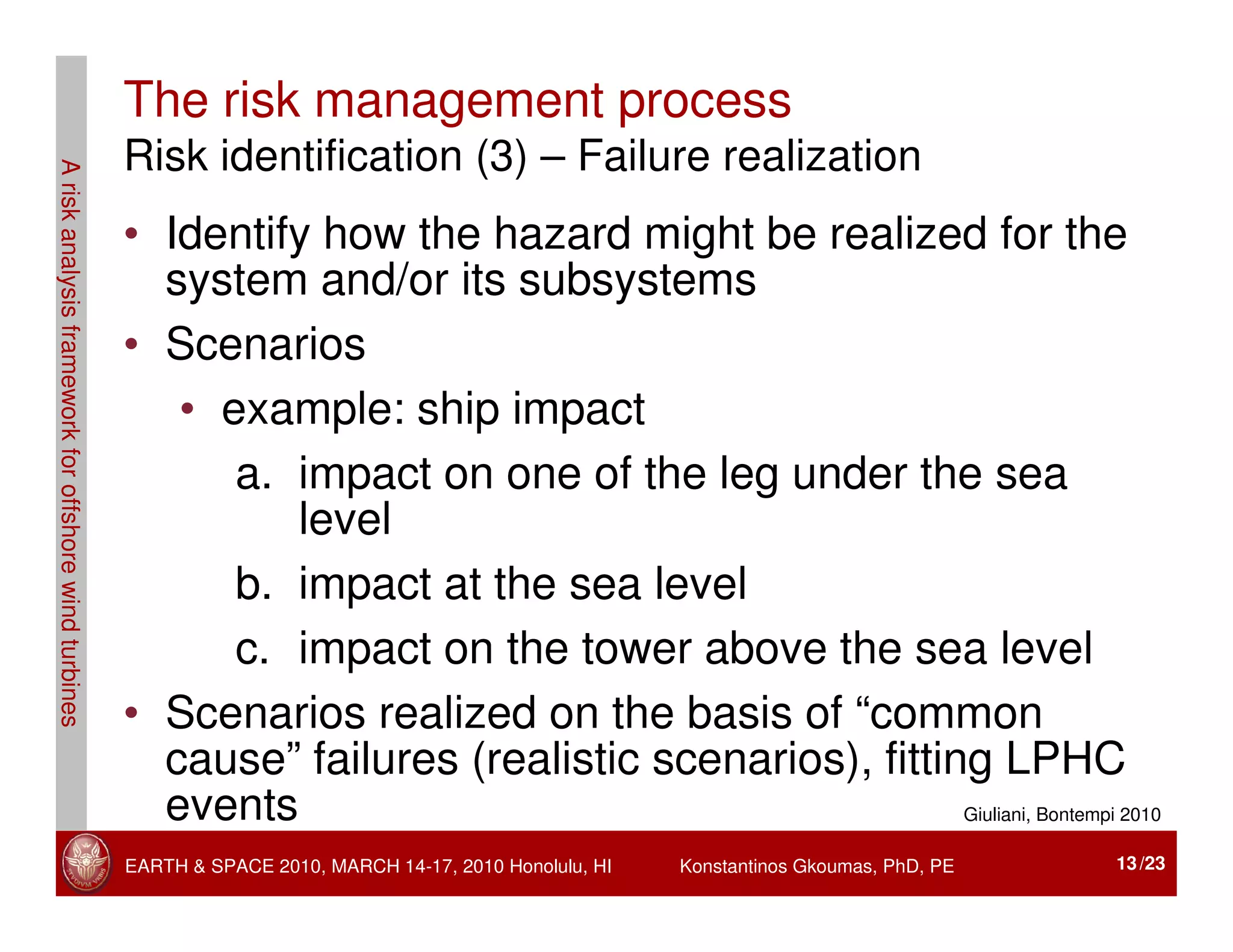 6 - A Risk Analysis Framework for Offshore Wind Turbines - Gkoumas | PDF