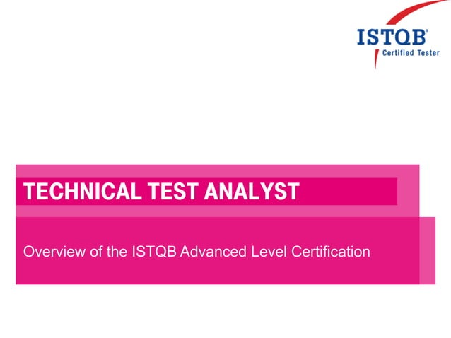 iSQI Certification Days Advanced Level Technical Test Analyst Graham ...