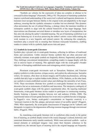 Translating Symbolism: Cultural Filtering in The Last Lover | PDF