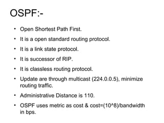 CCNA part 6 igrp,ospf,eigrp | PPT