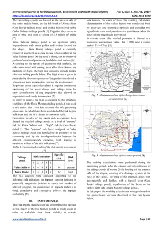 The Modeling of dams’ Stability Considering a Seismic Solicitation for ...