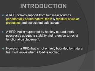 INDIRECT RETAINERS IN REMOVABLE PARTIAL DENTURES | PPTX