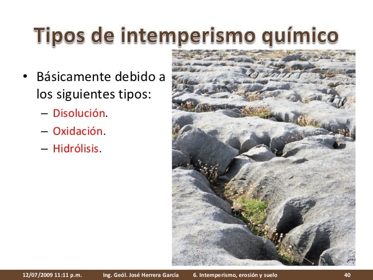 Nodulos De Intemperismo Geoaprendo: Intemperismo O Meteorización