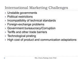 6. International Marketing, Market Selection, Modes of Entry in ...