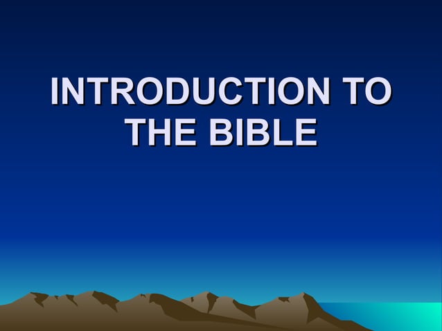 6 Intro To Bible | PPT