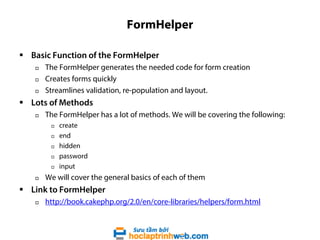 6 introduction-php-mvc-cakephp-m6-views-slides | PDF