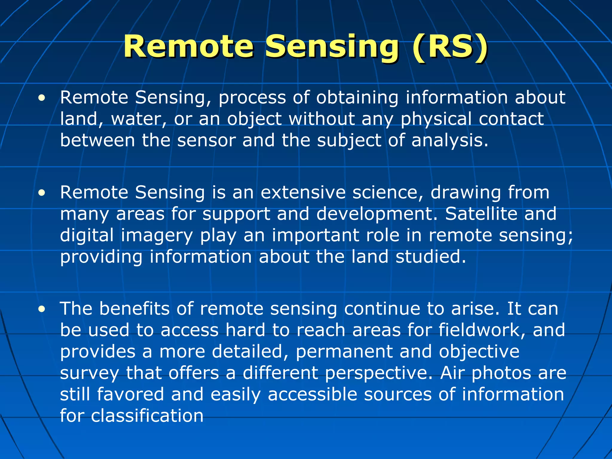 Introduction of GIS & Remote Sensing (RS) | PPT