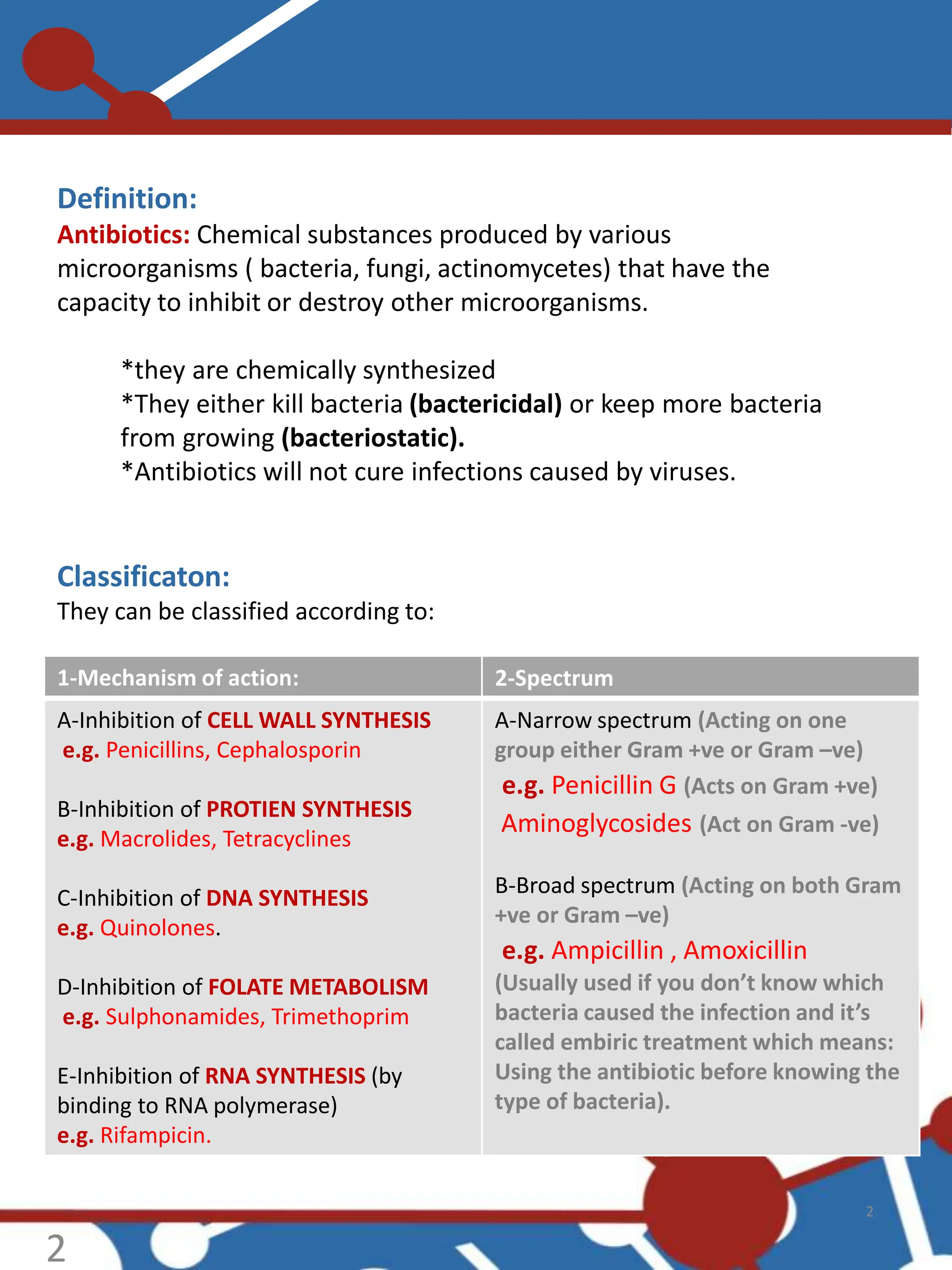 6- Introduction to antibiotics .ppt treatment | PPT