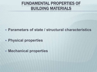 6. intro to building materials | PPTX