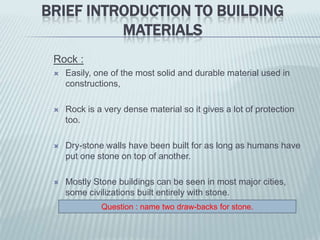 6. intro to building materials | PPTX