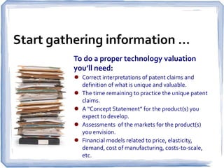 IP, licensing, & technology valuation | PPTX