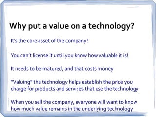 IP, licensing, & technology valuation | PPTX