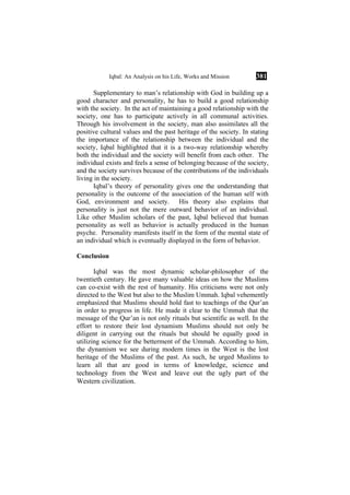 Iqbal: An Analysis on his Life, Works and Mission(Journal Paper) | PDF