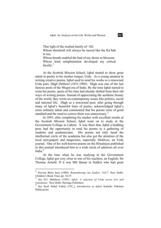 Iqbal: An Analysis on his Life, Works & Mission (Journal Paper) | PDF