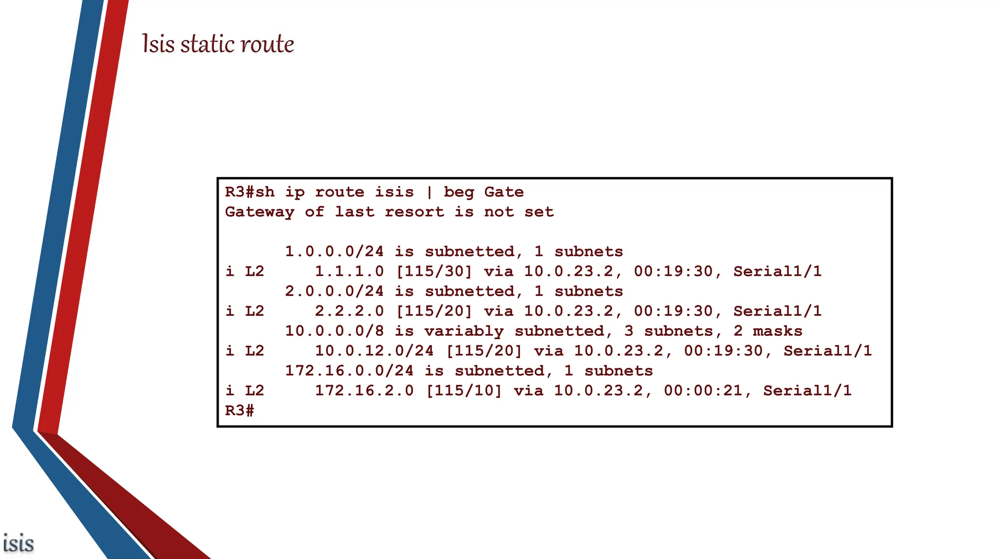 Isis Routing Protocol For Network Engineerspptx Computer Networking