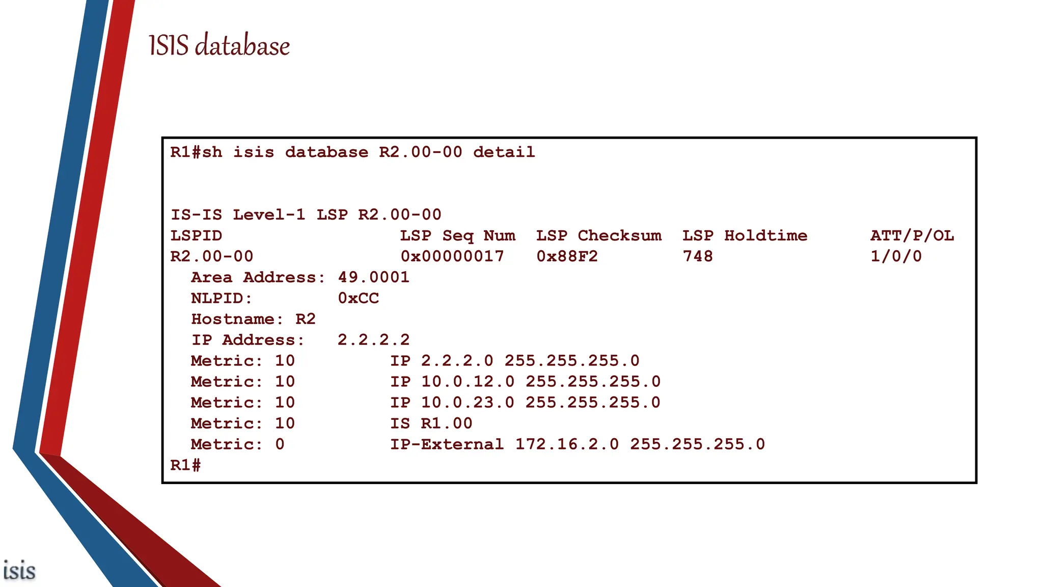 Isis Routing Protocol For Network Engineerspptx Computer Networking