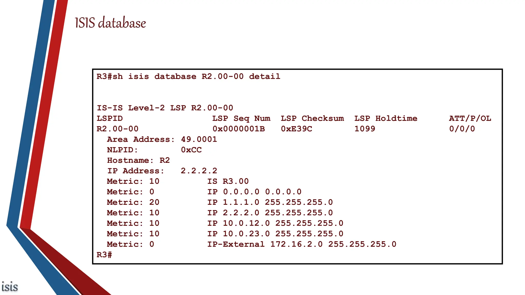 ISIS Routing Protocol for Network Engineers.pptx | Computer Networking | Computing