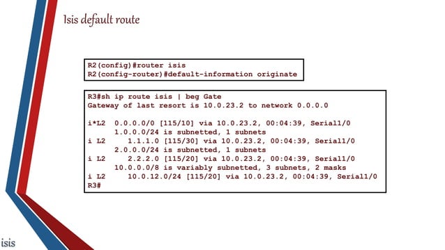Isis Routing Protocol For Network Engineerspptx Computer Networking