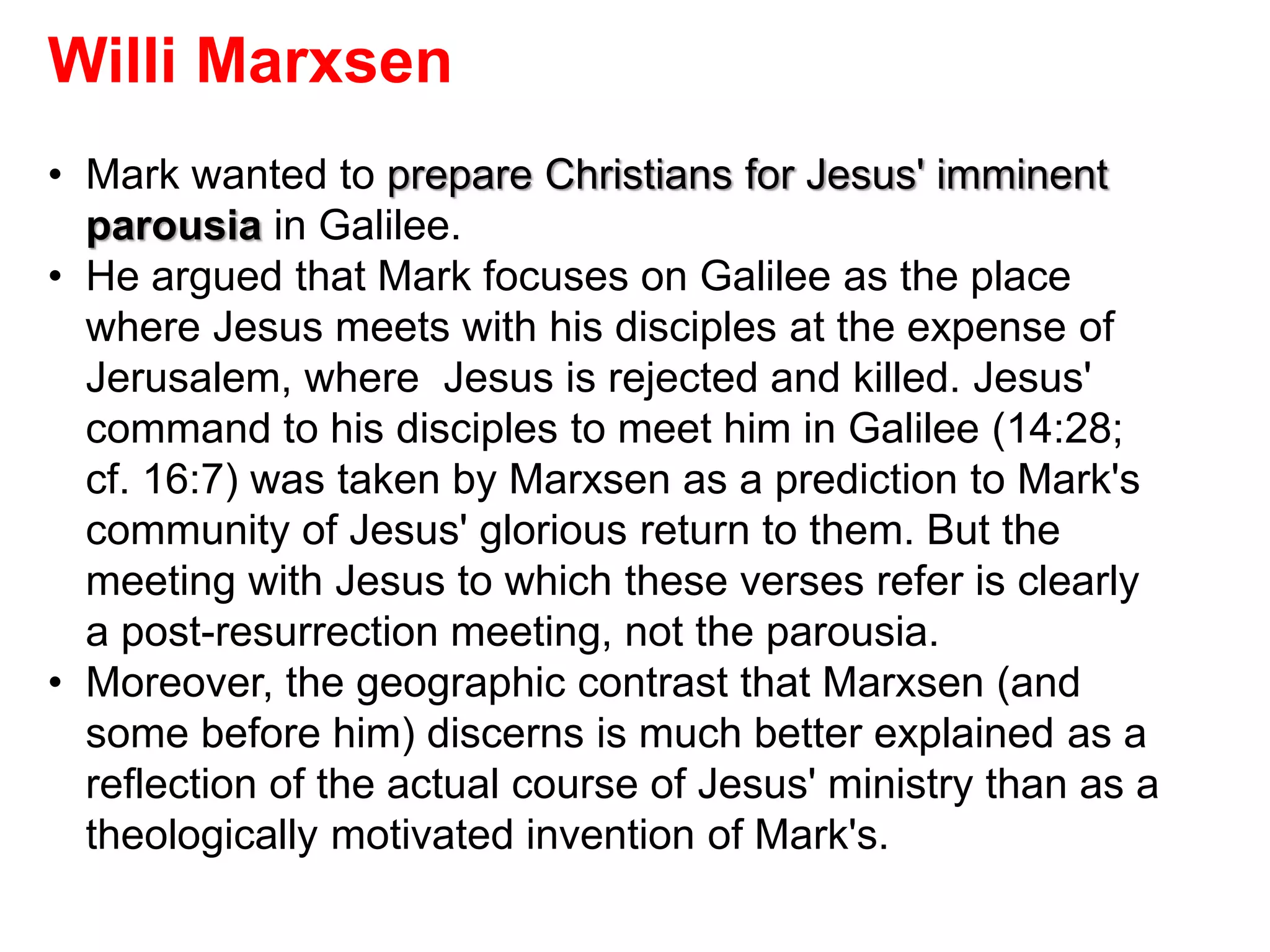 6 jesus, the suffering son of god markan gospel | PPTX