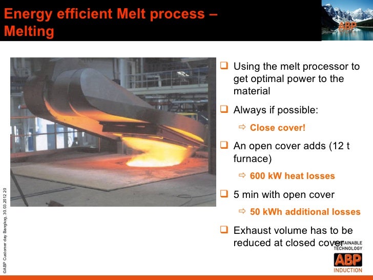 energy efficient melt shop operation