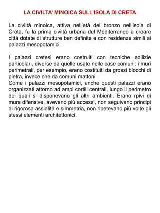 6. La civilta' minoico micenea (Creta e Micene) | PDF