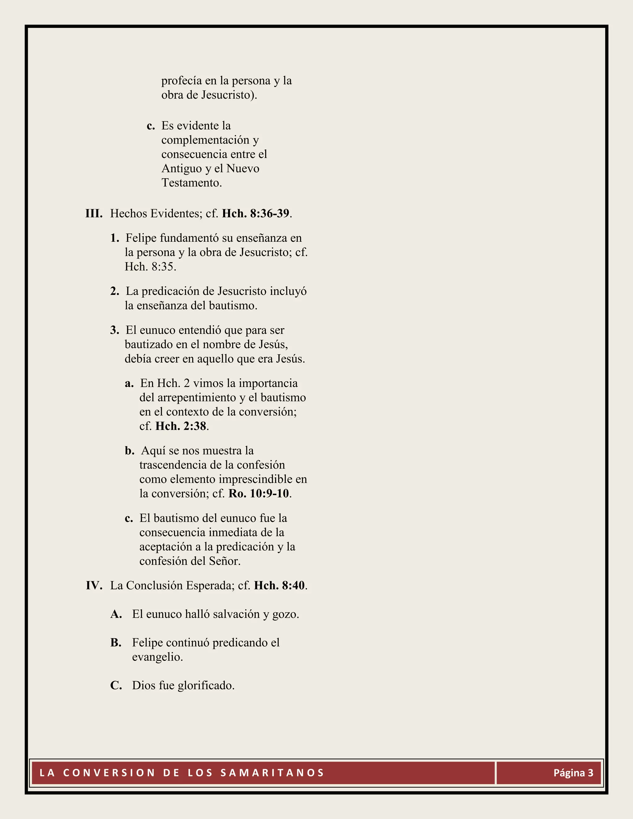 LA CONVERSION DEL EUNUCO ETIOPE | DOCX