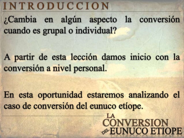 LA CONVERSION DEL EUNUCO ETIOPE | PPTX