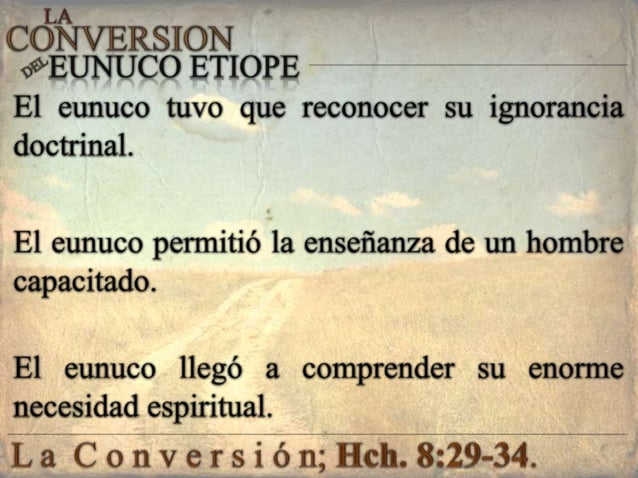 LA CONVERSION DEL EUNUCO ETIOPE | PPTX