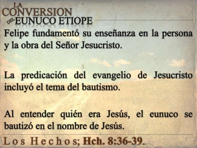 LA CONVERSION DEL EUNUCO ETIOPE | PPTX